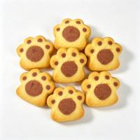 China Cute Baked Pastry Cat Paw shaped Cookies Wholesale Gift Bakery Biscuit for sale