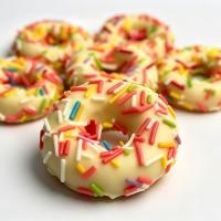 China Crunchy Texture Donut-Shaped Cookies (Milk Flavor) Fun Finger Food Birthday Celebration for sale