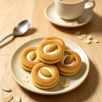 China Natural Nutty Almond Mini Pizza Cookies Kids’Favorite Snack Not Cloying for sale