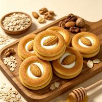 China Nut Sandwich Almond Mini Pizza Cookies Great Customized For Tea Time for sale