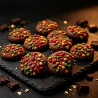 China Kids Leisure Snacks Colorful Basic Chocolate Chip Cookies Office Pastries for sale
