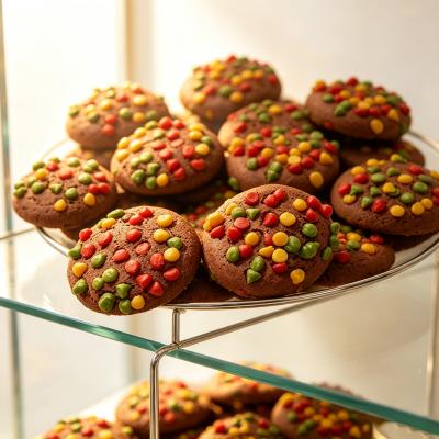 China Kids Leisure Snacks Colorful Basic Chocolate Chip Cookies Office Pastries for sale