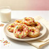 China Crunchy Texture Donut-Shaped Cookies (Milk Flavor) Fun Finger Food Birthday Celebration for sale