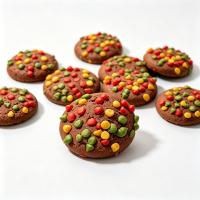 China Kids Leisure Snacks Colorful Basic Chocolate Chip Cookies Office Pastries for sale