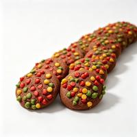 China Eye‑catching Round Treat Colorful Chocolate Chip Cookies Individually Wrapped Daily Snack for sale