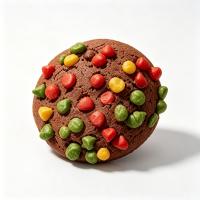 China OEM ODM Gift Pack Colorful Chocolate Chip Cookies Tasty Treats Round Shortbread for sale