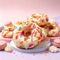 China Classic Recipe Donut-Shaped Cookies (Milk Flavor) Soft Inside Crunchy Outside Dessert for sale
