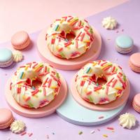 China Classic Recipe Donut-Shaped Cookies (Milk Flavor) Soft Inside Crunchy Outside Dessert for sale