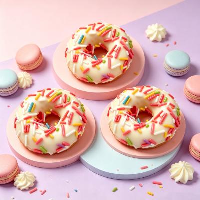 China Classic Recipe Donut-Shaped Cookies (Milk Flavor) Soft Inside Crunchy Outside Dessert for sale
