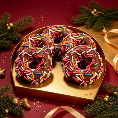 China Rich Coated Donut-Shaped Cookies (Cocoa Flavor) Crispy Tea Time Treats Gift Box for sale