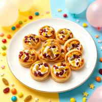 China Fruits Blended Pizza-shaped Cookies Milky Crispy Texture for sale