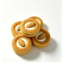 China Balanced Nut Flavor Almond Mini Pizza Shaped Cookies For Whole Family for sale