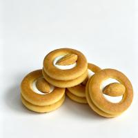 China Whole Almond Mini Pizza Shaped Cookies Rich Milky Aroma Mini Pizza Biscuits for sale