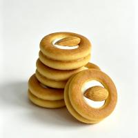 China Balanced Nut Flavor Almond Mini Pizza Shaped Cookies For Whole Family for sale