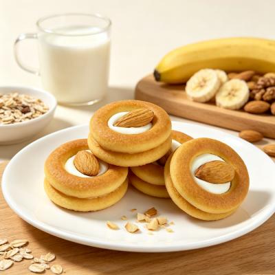 China Balanced Nut Flavor Almond Mini Pizza Shaped Cookies For Whole Family for sale