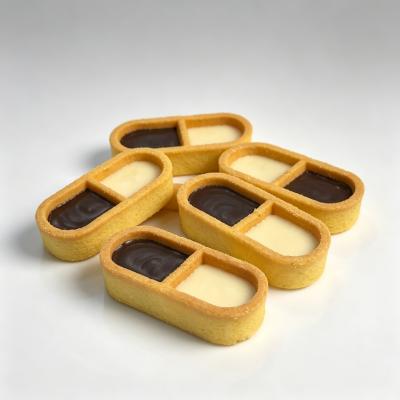 China Crispy Layered Taste Amton Dark Chocolate Filled Cookies Low Additive Daily Snack for sale