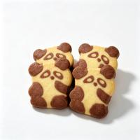 China Adorable Look Cocoa Flavored Asian Panda Cookies Tasty Chocolate Holiday Festival Gift for sale