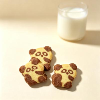 China Adorable Look Cocoa Flavored Asian Panda Cookies Tasty Chocolate Holiday Festival Gift for sale