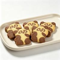China Kids Leisure Snacks Crispy Chinese Panda Cookies Cocoa Flavor Sweet Cookies For Afternoon Tea Break for sale