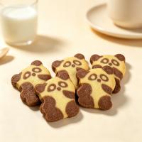 China Kids Leisure Snacks Crispy Chinese Panda Cookies Cocoa Flavor Sweet Cookies For Afternoon Tea Break for sale