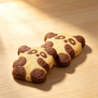 China Cocoa Flavored Panda Asian Cookies Mellow Taste Crispy Cookie Snack Food for sale