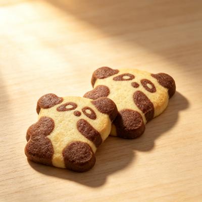 China Cocoa Flavored Panda Asian Cookies Mellow Taste Crispy Cookie Snack Food for sale