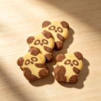 China Two Tone Layer Chinese Panda Cookies  Kid Friendly Snack Great Gift Choice for sale