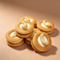 China Whole Almond Mini Pizza Cookies Rich Milky Aroma Sandwich Cookies for sale