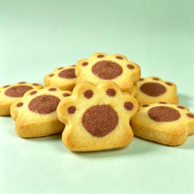 China Crunchy Sweet Snack  paw shaped cookies ODM Cute Cat Shaped Biscuits for sale