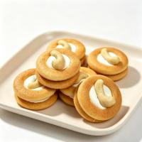 China Kid Friendly Fun Shape Cashew Mini Sandwich Cookies Creamy Filling Pastry for sale