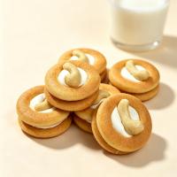 China Balanced Nut Flavor Almond Mini Pizza Shaped Cookies For Whole Family for sale