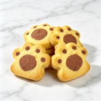 China Novelty Cartoon Shape Snacks Cat Paw Cookies Delicious Crisp Texture for sale