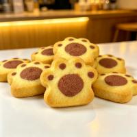 China Kids Leisure Snacks Cat Paw Shaped Cookies Tasty Treats OEM ODM Service for sale