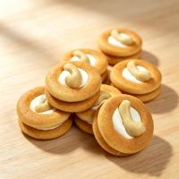 China Kid Friendly Fun Shape Cashew Mini Sandwich Cookies Creamy Filling Pastry for sale