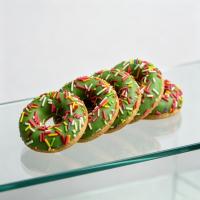 China Kid Friendly Pastry Donut-Shaped Cookies (Matcha-Flavor) Fine Smooth Mouthfeel for sale