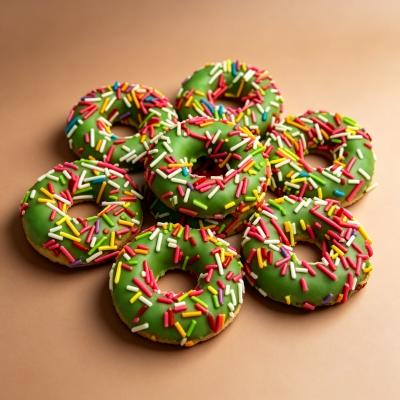 China Afternoon Tea Essential Donut-Shaped Cookies (Matcha-Flavor) Tasty Treats for sale