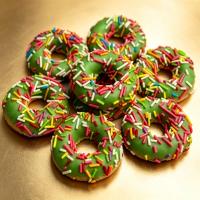 China Handmade Fresh Baked Donut-Shaped Cookies (Matcha-Flavor) Halal Certified Snack for sale