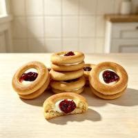 China Milk Butter Base Cranberry Mini Sandwich Cookies Tender Crisp Biscuit For Afternoon Tea for sale