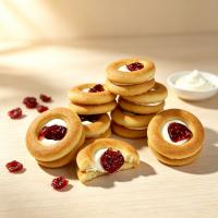 China Milk Butter Base Cranberry Mini Sandwich Cookies Tender Crisp Biscuit For Afternoon Tea for sale