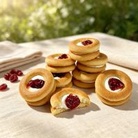 China Handmade Rich Cream Cranberry Mini Sandwich Cookies Delicious Office Leisure Treat for sale