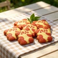 China Natural Fruit Crispy Panda Shaped Cookies Strawberry Flavor Delicious Sharing Pack Food for sale