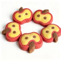 China Exquisite Shape Red Apple Shaped Cookies Customized Holiday Gift Cookies for sale