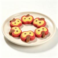 China Exquisite Shape Red Apple Shaped Cookies Customized Holiday Gift Cookies for sale