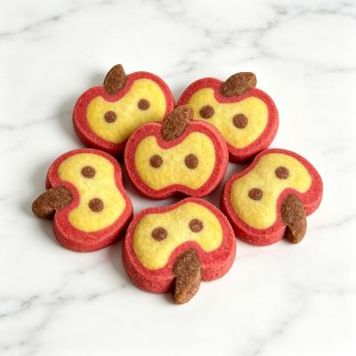 China Kids Leisure Snacks Red Apple Flavored Cookies Crisp Natural Fruity Aroma for sale