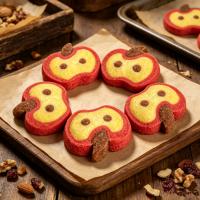 China Mini Casual Snacks Apple-Shaped Cookies Children Treats Cute for sale