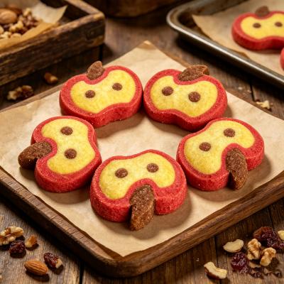 China Mini Casual Snacks Apple-Shaped Cookies Children Treats Cute for sale