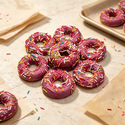 China Premium Donut-Shaped Cookies (Purple Sweet Potato Flavor) Daily Pastries for sale