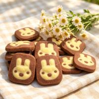 China Mellow Pure Cute Bunny-Shaped Cookies (Cocoa Flavor) Healthy Snacks for sale