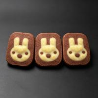China Eye-Catching Look Cute Bunny-Shaped Cookies Crispy Texture Rich Cocoa Flavor for sale