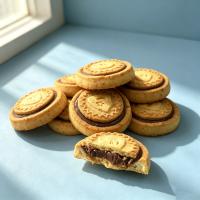 China ISO Quality Certified Hazelnut Pie Filled Cookies Fresh Baked Biscuits for sale